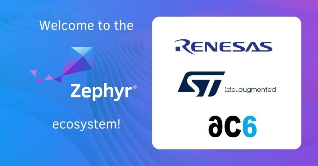 Renesas, STMicroelectronics and Ac6 join the Zephyr Project as it ...